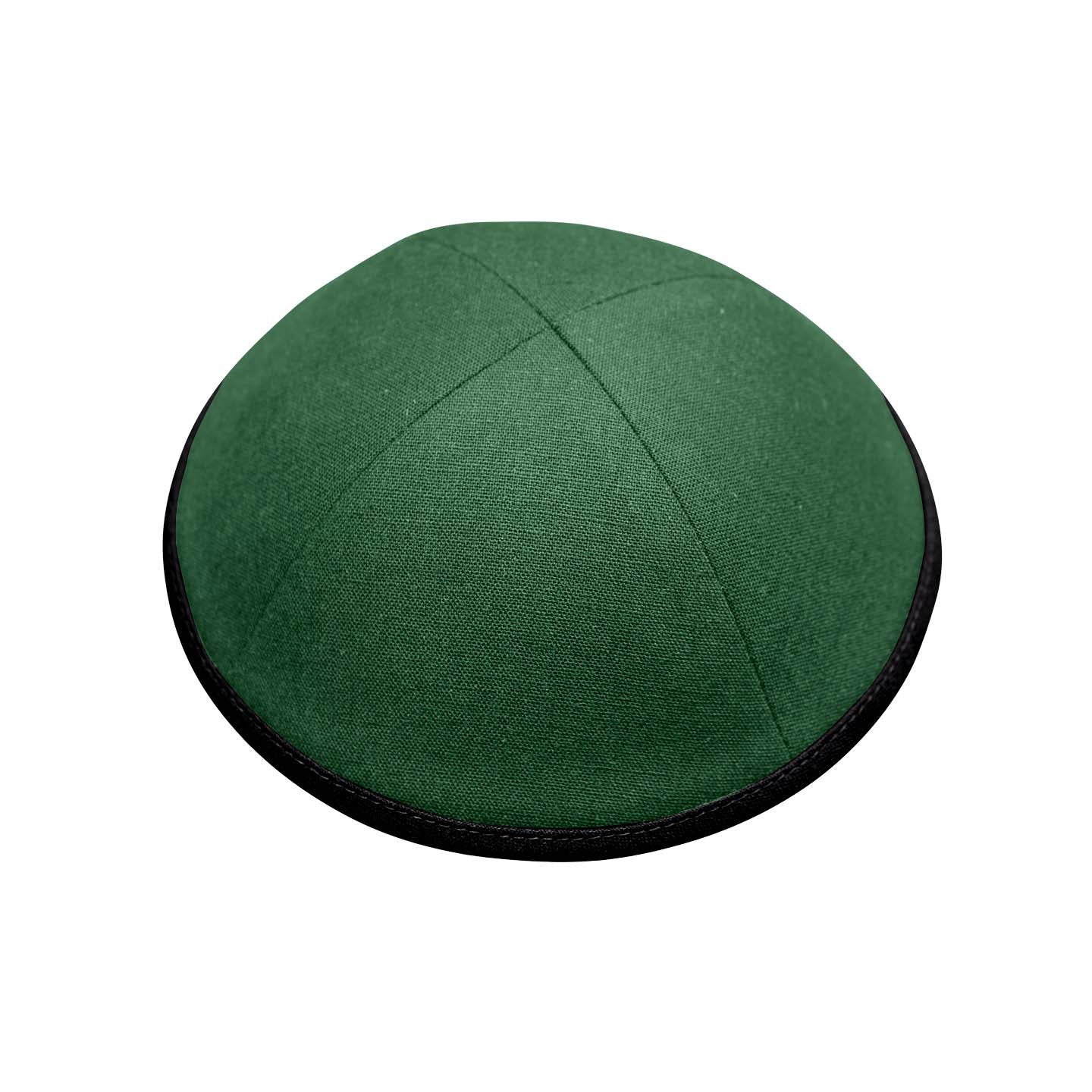 Dark Green Linen Kippah – Kippah4u