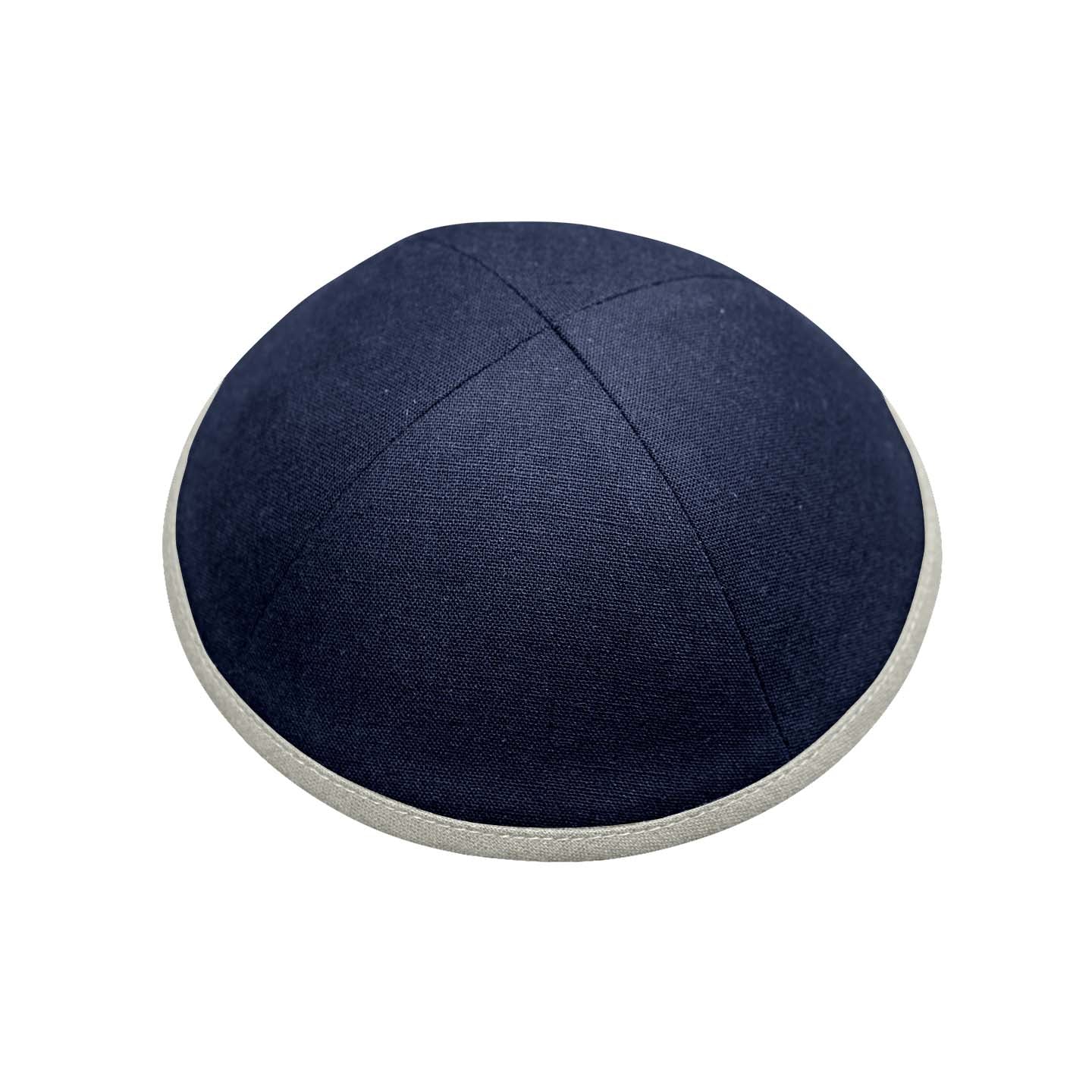 Navy Blue Linen Kippah – Kippah4u